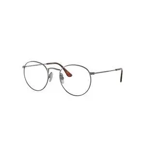 Ray-ban Round Titanium Eyeglasses Frame - Gunmetal
