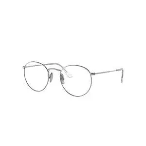 Ray-ban Ray-Ban Round Titanium Optics Eyeglasses Frame 50-21 Silver