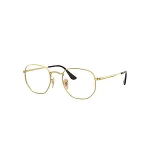Ray-ban Hexagonal Optics Eyeglasses Frame Clear Lenses - Arista Gold