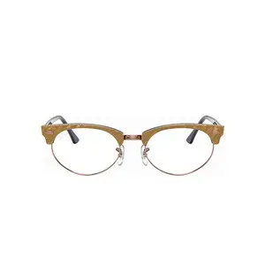Ray-ban Clubmaster Oval Optics Eyeglasses - Wrinkled Beige