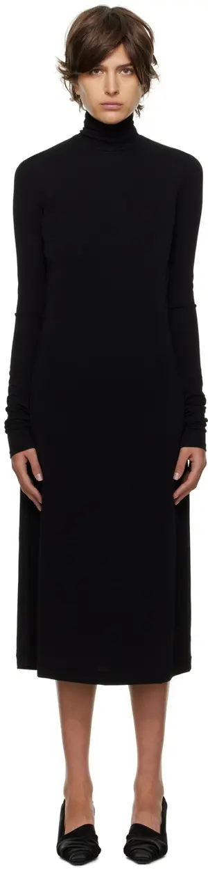 TEURN STUDIOS Teurn Studios SSENSE Exclusive Black Turtleneck Midi Dress - Black