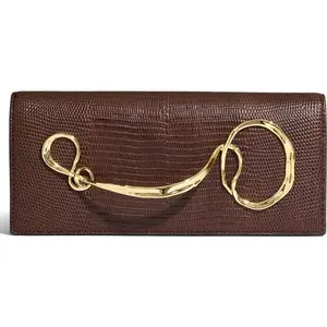 ALEXIS BITTAR Alexis Bittar Twisted Side Handle Leather Clutch