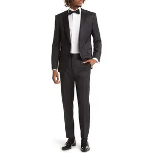 Hugo Boss Huge Slim Fit Wool Tuxedo - Black