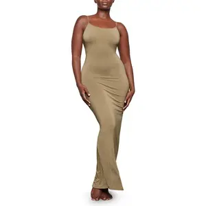 SKIMS Smooth Lounge Low Back Cami Nightgown - Khaki