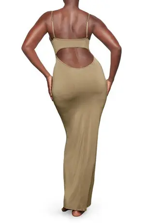 SKIMS Smooth Lounge Low Back Cami Nightgown - Khaki