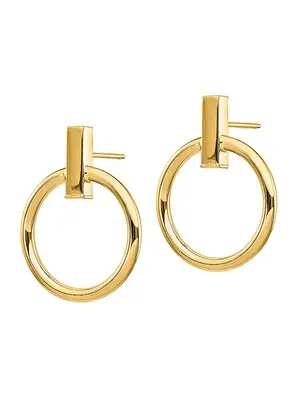 ITALIAN JEWELRY COLLECTION Italian Gold Door Knocker Earrings, 14K  - One-color