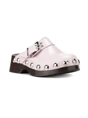 GANNI Studded Leather Clogs