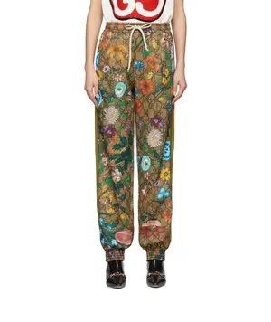 Gucci BROWN GG FLORA LOUNGE PANTS - One-color