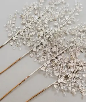 LAUREN MCBRIDE Set Of 4 Gold Glitter Leaf Picks - One-color