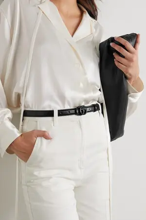 Gucci Glossed-leather Waist Belt