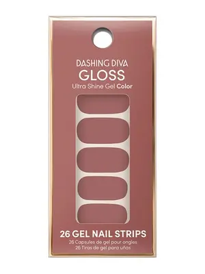 DASHING DIVA Moody Mauve Gloss Gel Strips - One-color