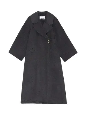 GANNI Long Wool Coat