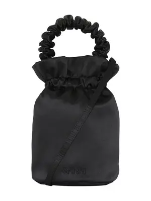 GANNI Ruched Top Handle Bag