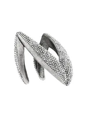 Saint Laurent Crystal-embellished Chevron Cuff Bracelet