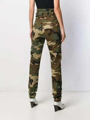 BEN TAVERNITI UNRAVEL PROJECT Belted Camouflage Trousers