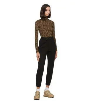 Burberry BLACK VINTAGE CHECK PANEL LOUNGE PANTS - One-color