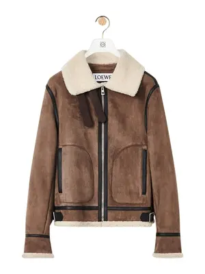 Loewe Aviator Jacket In Shearling