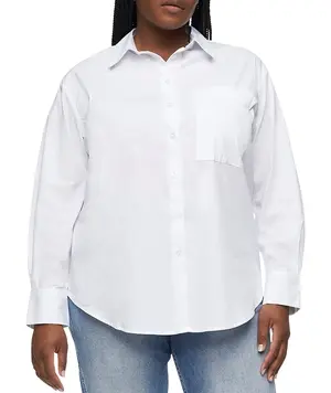 Calvin Klein Poplin Boyfriend Button-down Shirt