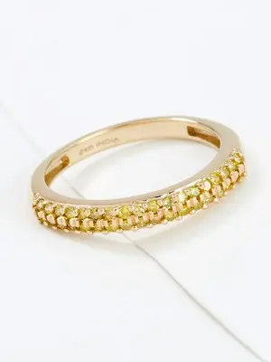 AFFINITY DIAMONDS Affinity Sterling Silver Colored Diamond Band Ring, 0.25cttw - One-color