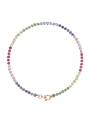 DIAMONIQUE Diamonique Rainbow Tennis Bracelet, Sterling Silver - One-color