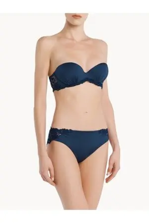 La Perla Bandeau Bra With Embroidered Tulle