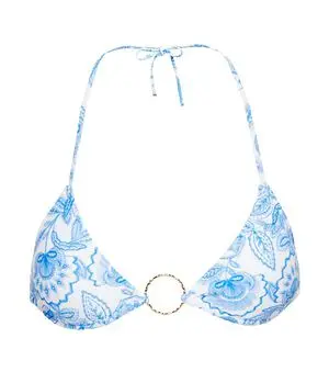 Melissa Odabash Miami Floral Bikini Top - White