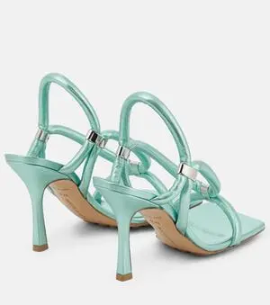 Bottega Veneta Stretch Metallic Leather Sandals