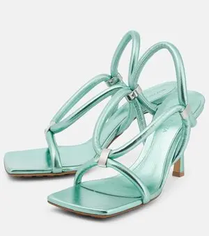 Bottega Veneta Stretch Metallic Leather Sandals