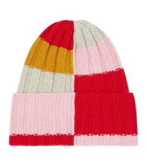 Loro Piana Patchwork Cashmere Beanie - Multicoloured