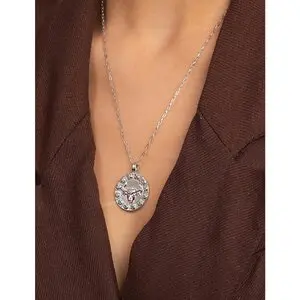 ASTRID & MIYU Taurus Zodiac 925 Sterling Necklace - Silver