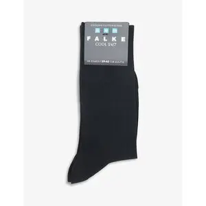 Falke Cool 24/7 Logo Stretch-cotton Blend Socks - Black