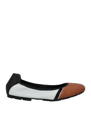 Hogan Leather Ballet Flats - Brown