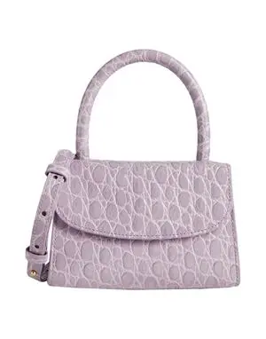 By Far Handbag In Crocodile Embossed Leather - Grey