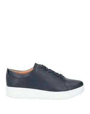 Fitflop Soft Leather Sneakers - Navy