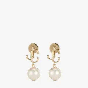 JIMMY CHOO Jc Pearl Stud Earrings - Gold/white
