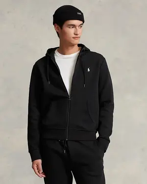 Polo Ralph Lauren Double Knit Full-zip Hoodie - Black