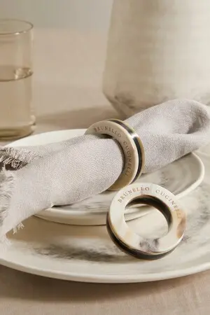 Brunello Cucinelli Set Of Two Horn Napkin Holders