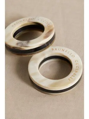 Brunello Cucinelli Set Of Two Horn Napkin Holders