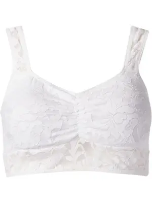 AMIR SLAMA Lace-design T-shirt Bra - White