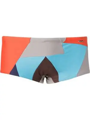 AMIR SLAMA Geometric-print Swim Shorts