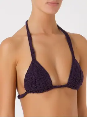 AMIR SLAMA Knit Triangle Bikini Top