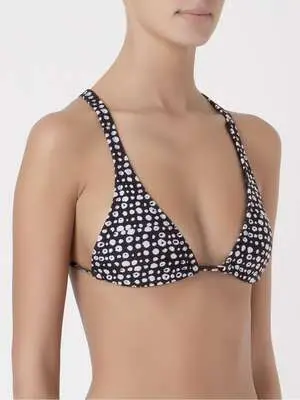 AMIR SLAMA Graphic-print Triangle Bikini Top
