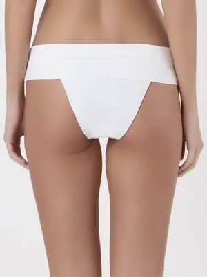 AMIR SLAMA Foldover Bikini Bottom - White