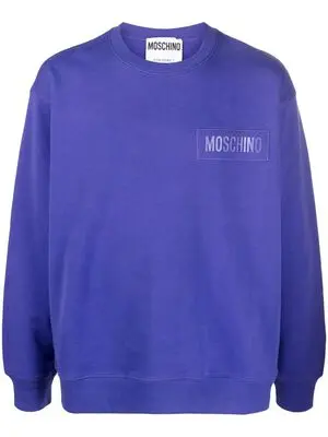 Moschino Logo-patch Sweatshirt - Blue