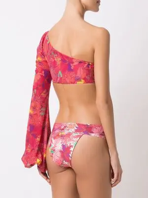AMIR SLAMA Single-sleeve Bikini Top