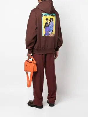 DAILY PAPER Graphic Print Cotton Hoodie