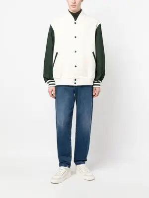 J.PRESS Colour-block Wool Blend Sport Jacket
