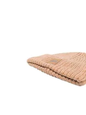UGG Logo-patch Knitted Beanie - Brown