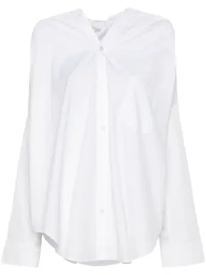 Balenciaga Pussy-bow Cotton Shirt