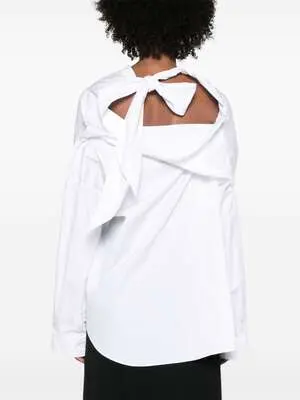 Balenciaga Pussy-bow Cotton Shirt